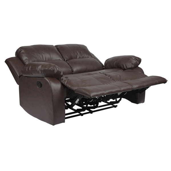 Wade Logan® Mccubbin 60'' Vegan Leather Reclining Loveseat & Reviews ...
