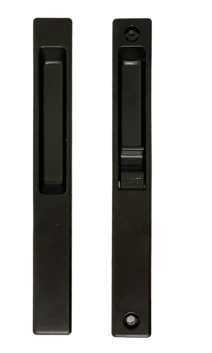 G.A.S. Hardware Flush Mount Handle Set with Nite Lock for Sliding Glass ...