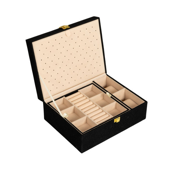 Household Essentials Fabric Jewelry Box | Wayfair