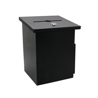 FixtureDisplays Black Donation Box Suggestion Box Charity Box Ballot ...