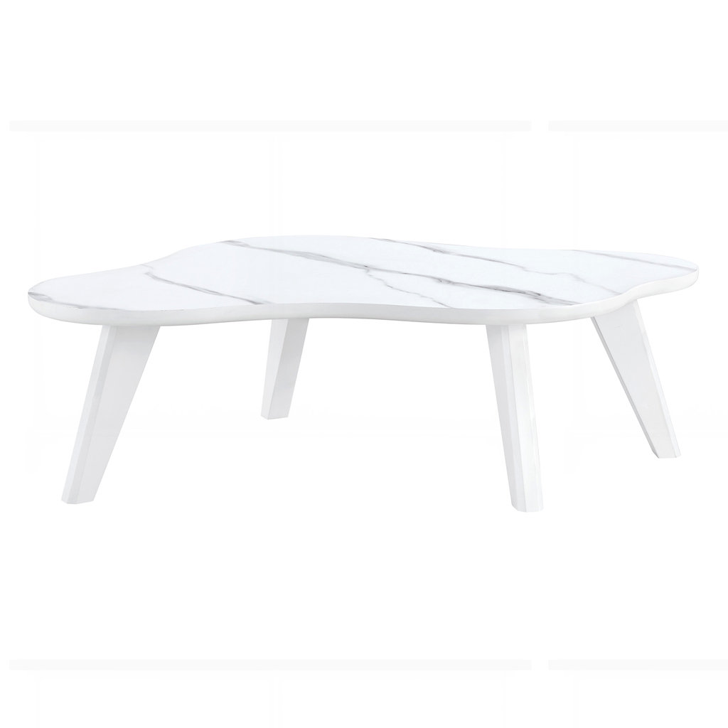 George Oliver Modern minimalist imitation marble tabletop coffee table ...