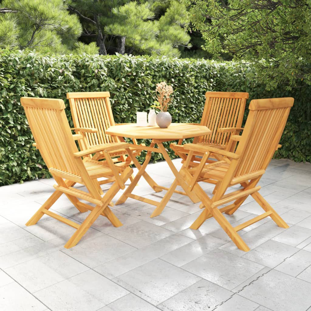 Lark Manor 4 - Person Teak Solid Wood Dining Set | Wayfair.co.uk
