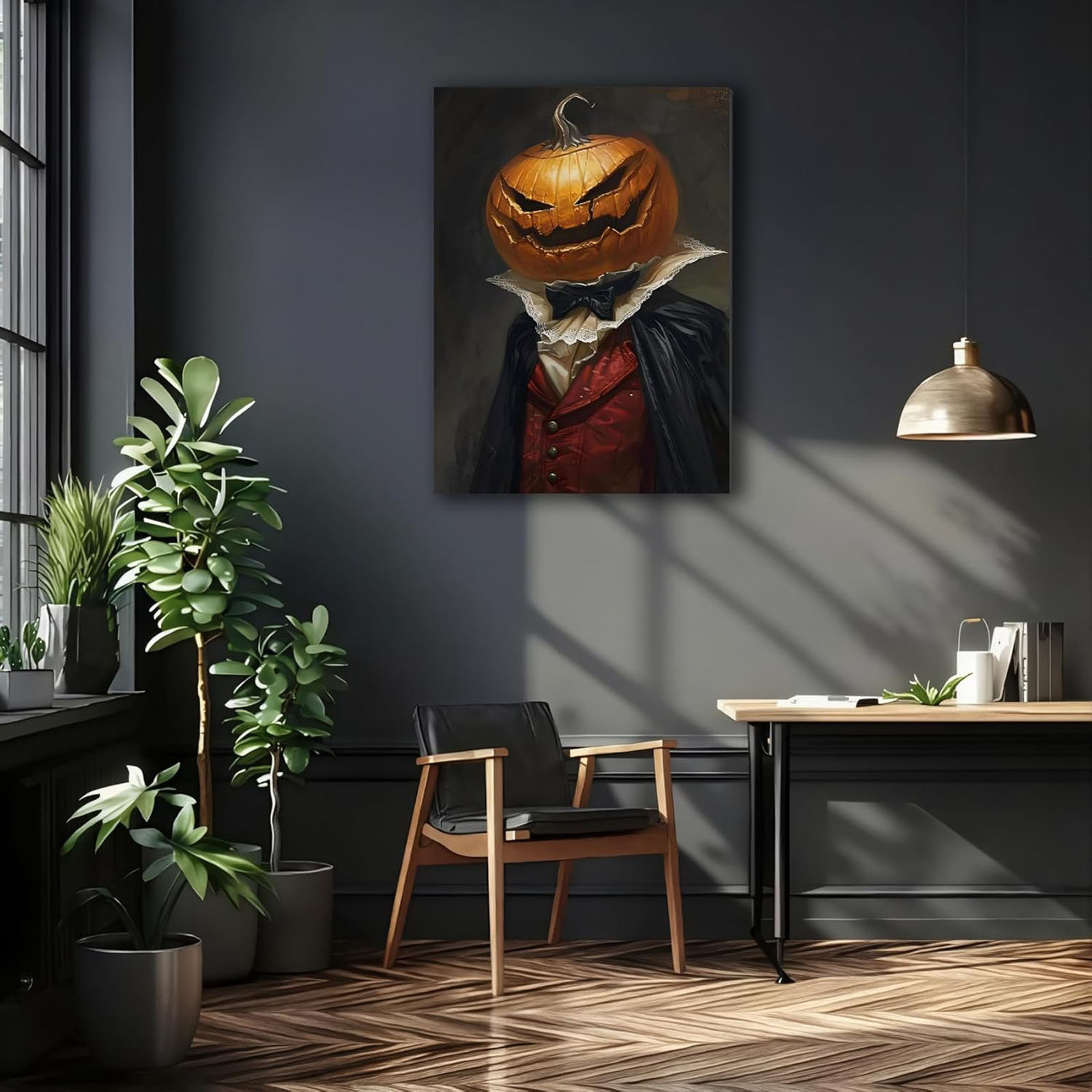 Fleur De Lis Living Horror Pumpkin Vampire Art Print Poster 20X30 Inch ...
