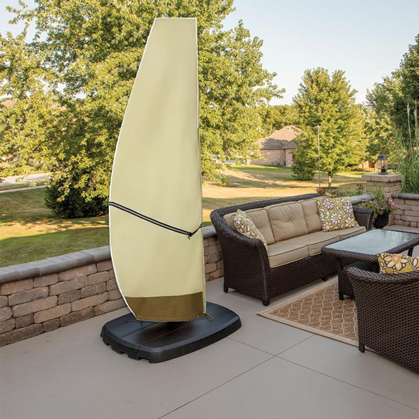 Latitude Run® Patio Umbrella Cover Waterproof: 600D Heavy Duty Outdoor ...