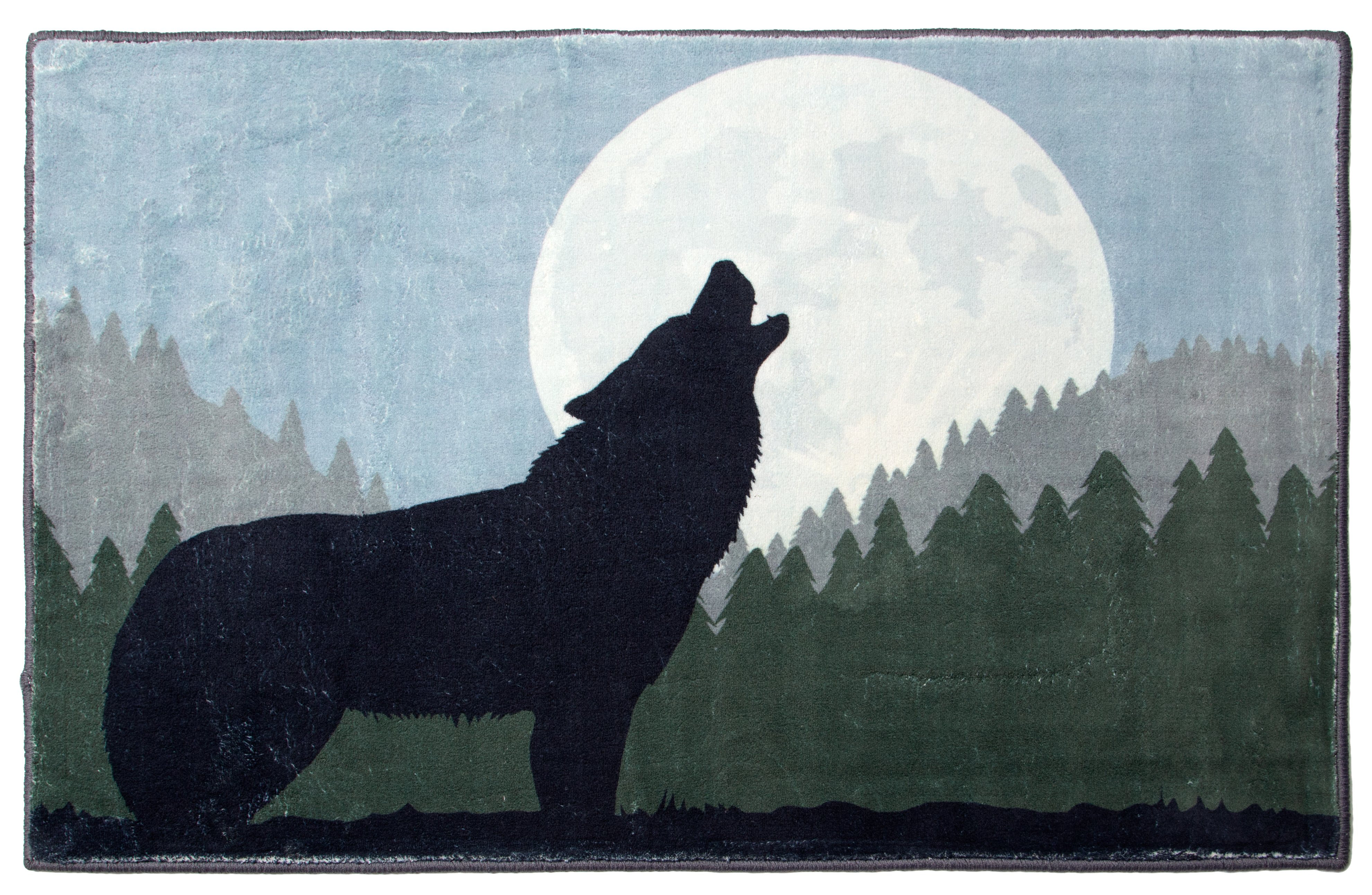 Carstens Inc. Howling Wolf Kitchen Mat | Wayfair