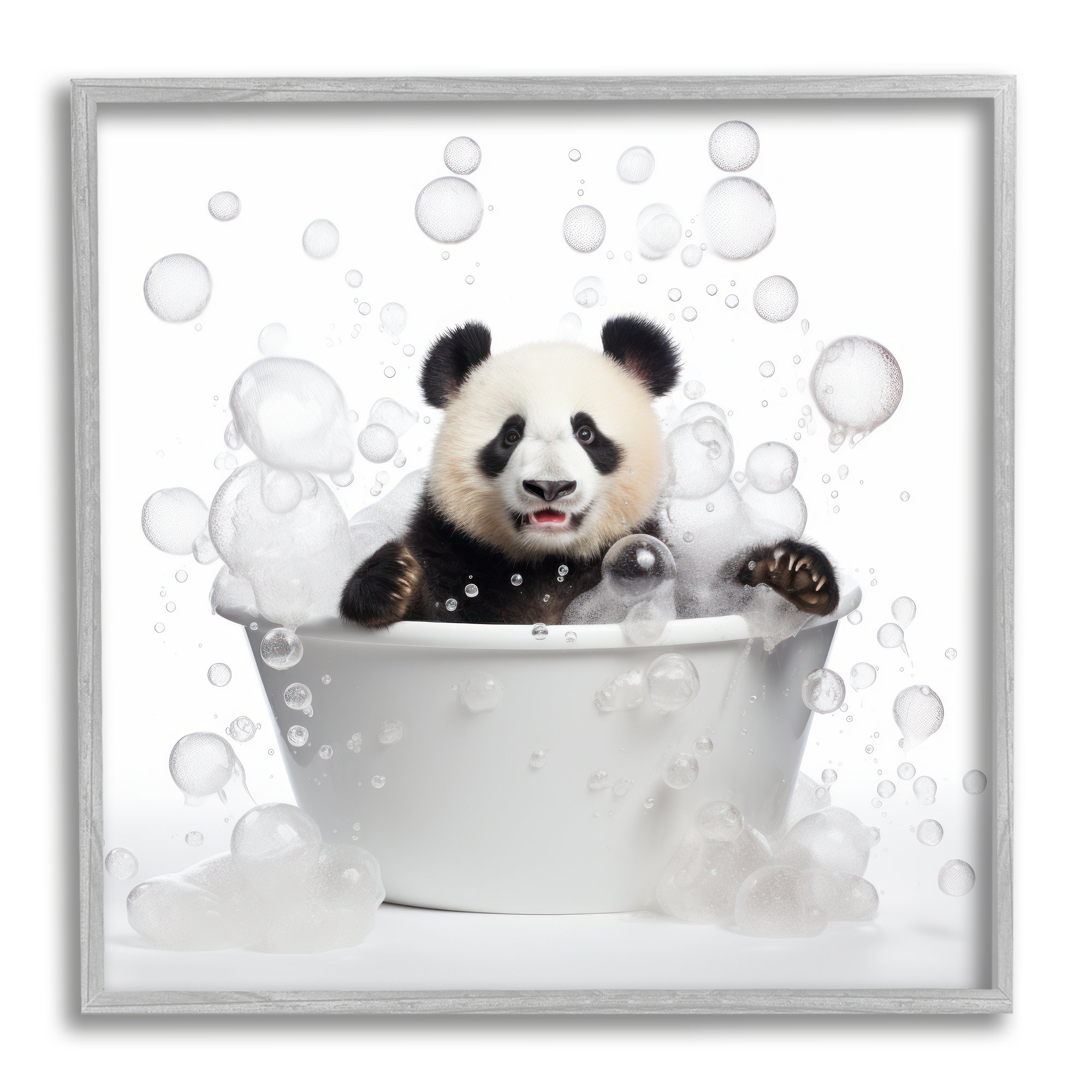 Trinx " Panda Bubble Bath " by Lazar Studio | Wayfair