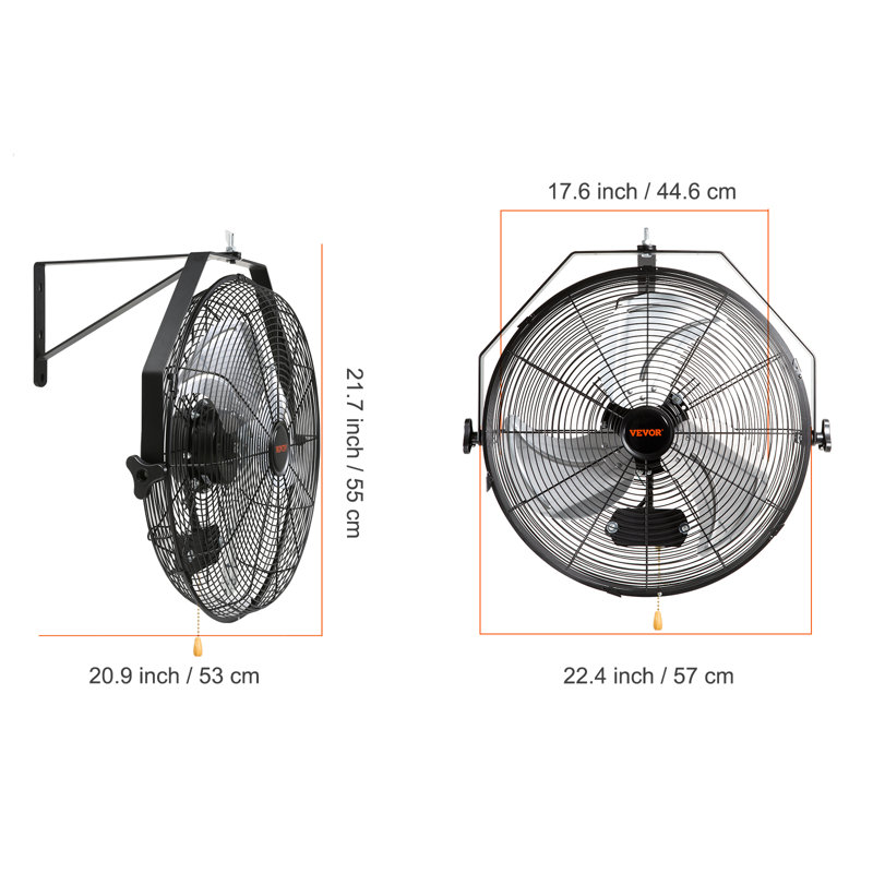 VEVOR 21.7'' Wall Mounted Fan Fan & Reviews | Wayfair