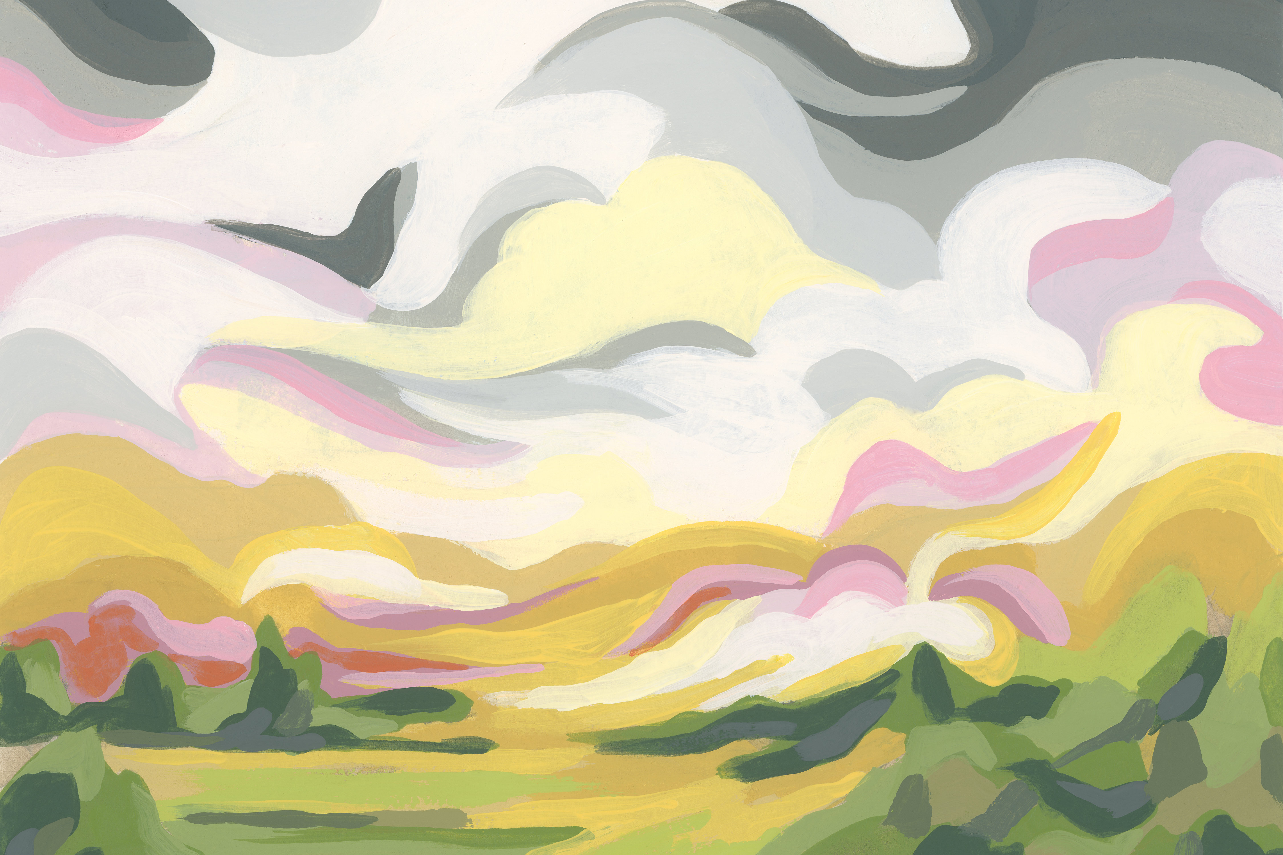 Wrought Studio™ Esias Valley Swirl III On Canvas by June Erica Vess ...