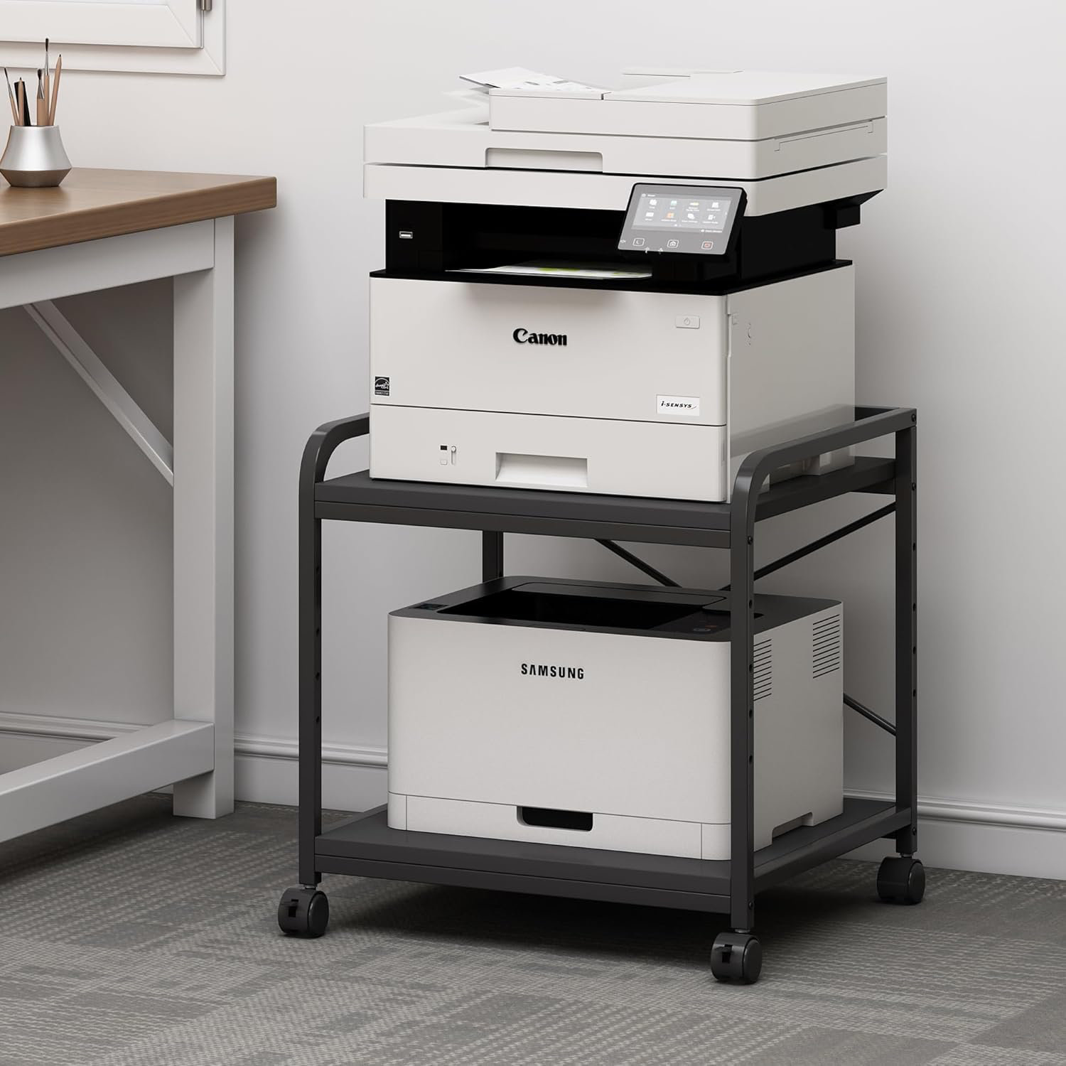 MCKINNON HOME FURNISHINGS, INC. 2 Tier Under Desk Printer Stand With ...