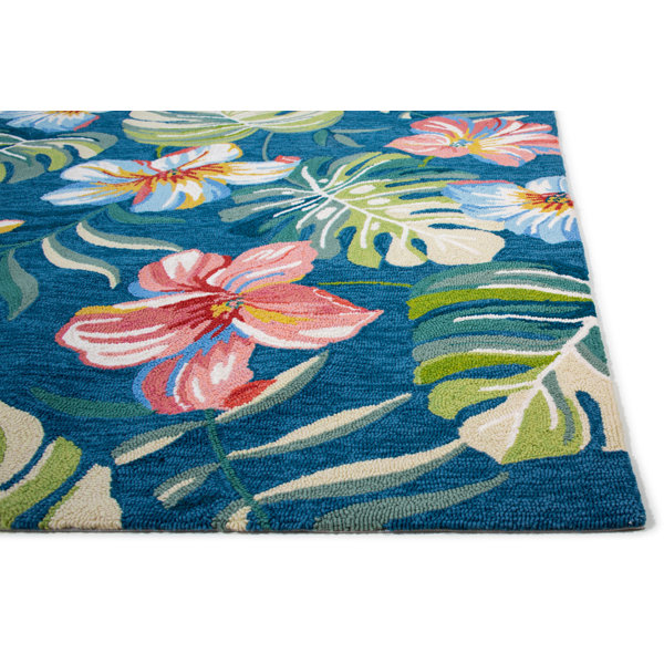 Beachcrest Home Barthel Hand Hooked Floral Rug | Wayfair