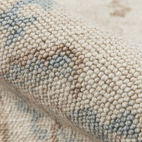 Kelly Clarkson Home Elaina Machine Woven Beige/Blue Rug & Reviews | Wayfair