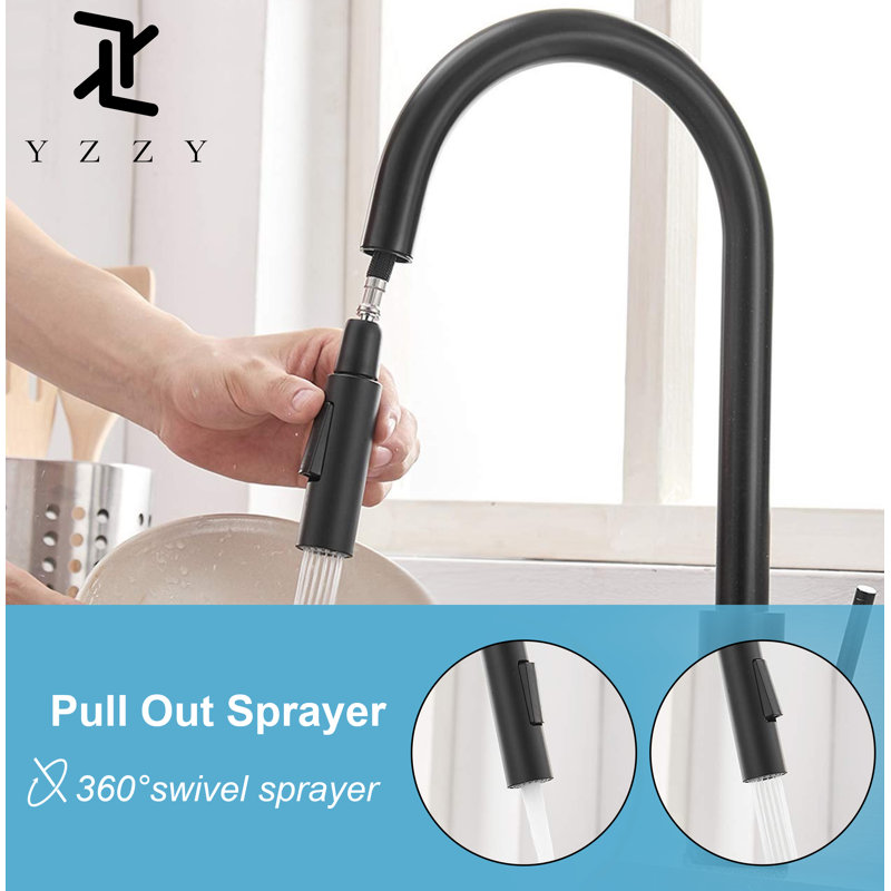YZZY Pull Down Touch Kitchen Faucet & Reviews | Wayfair