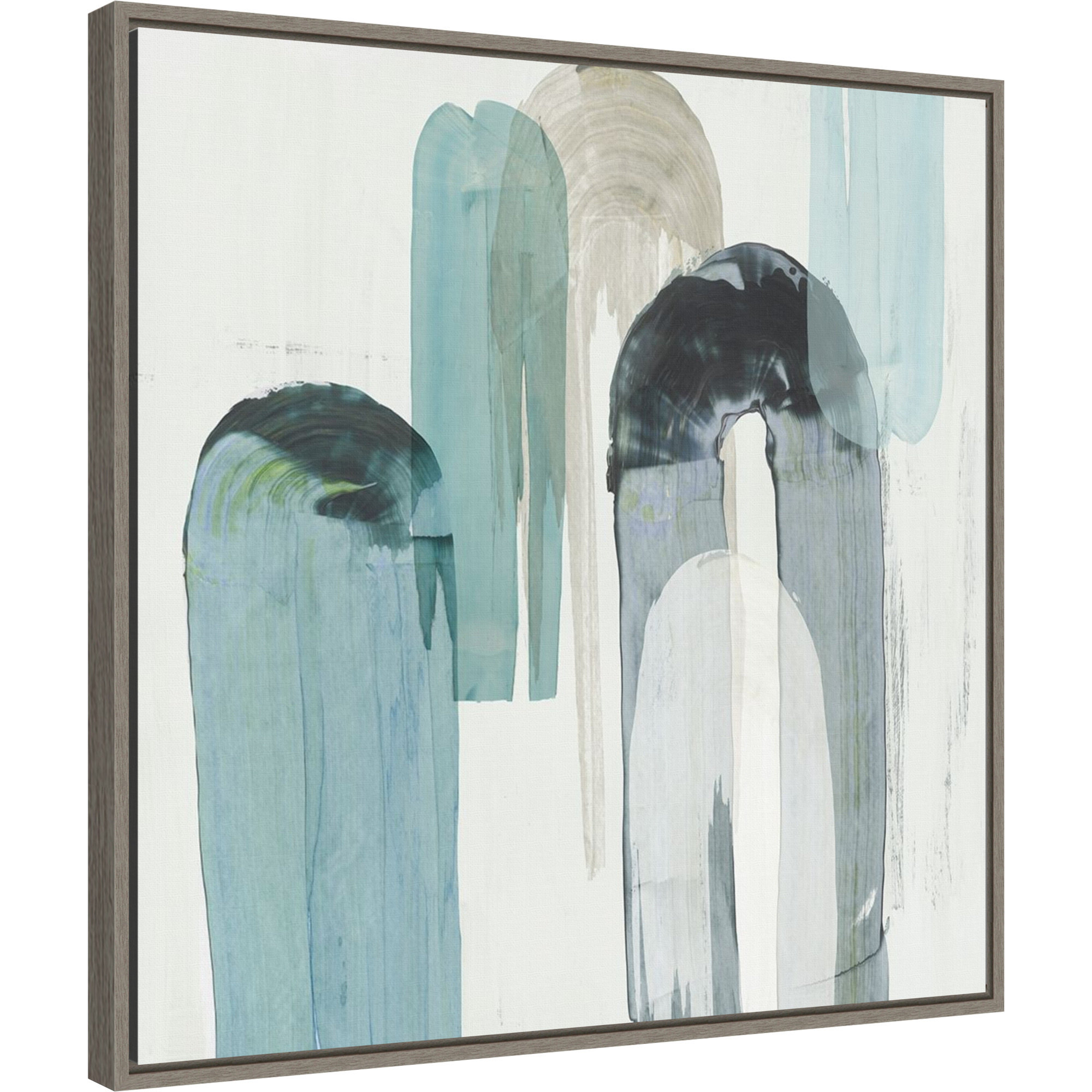 Ivy Bronx Blue Arches II by Tom Reeves - Floater Frame Painting on ...