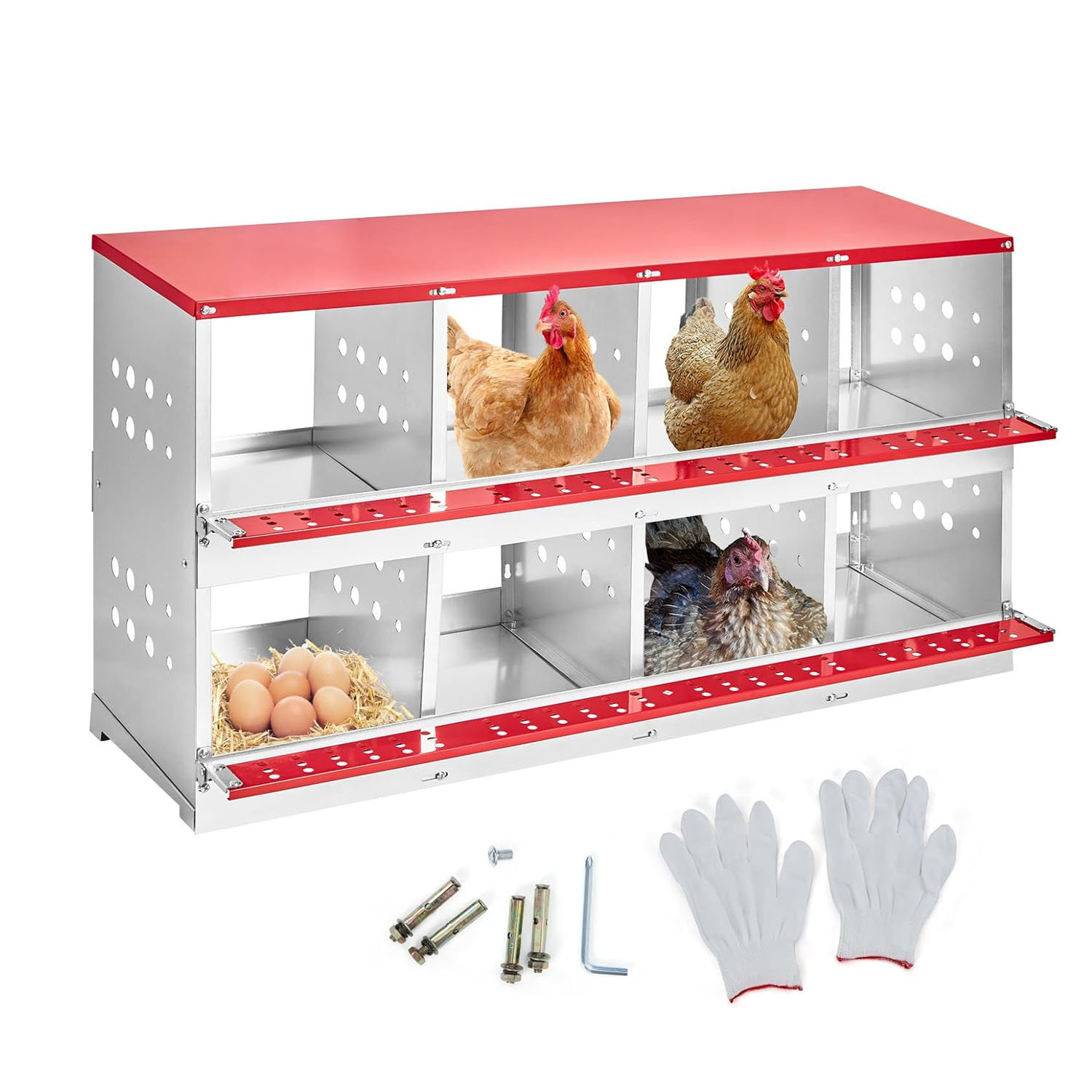 Blue Elephant 0.6mm Galvanized Steel Chicken Nesting Box | Wayfair.co.uk