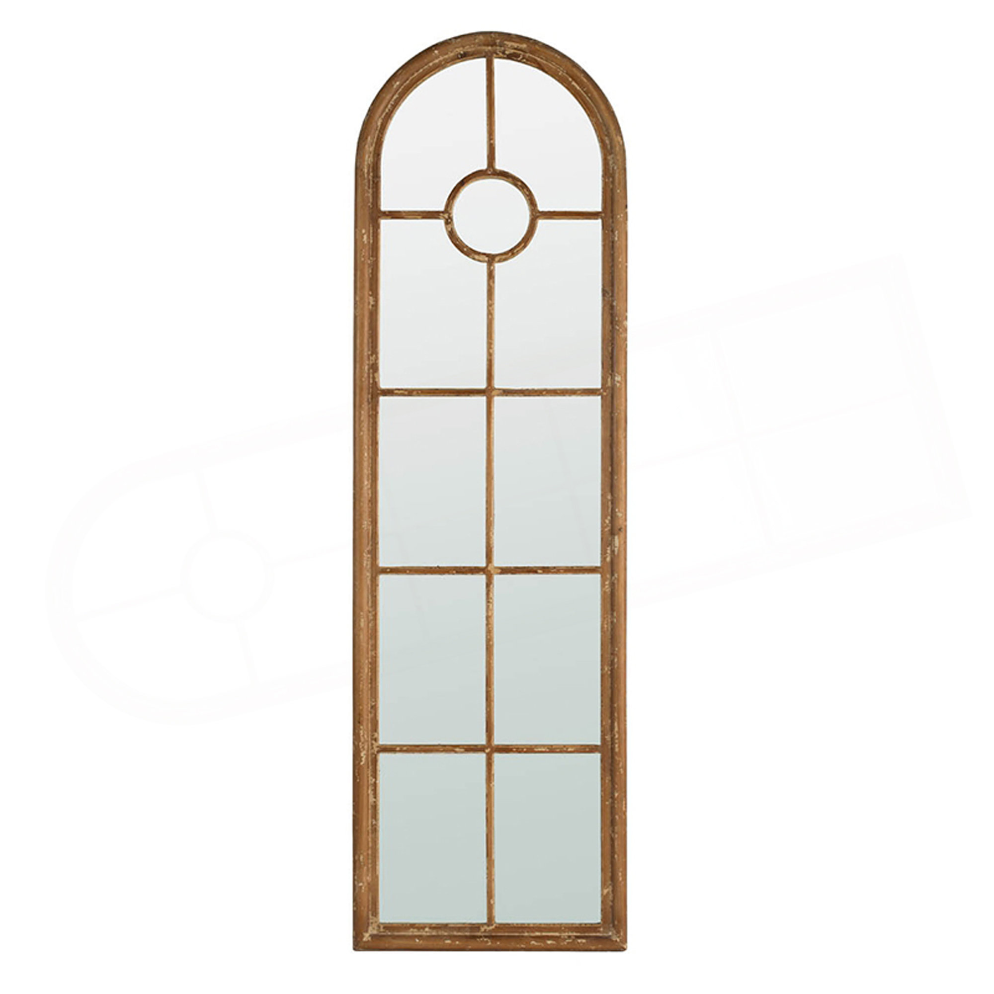 One Allium Way® 24X79" Half-Round Elongated Mirror With Decorative ...