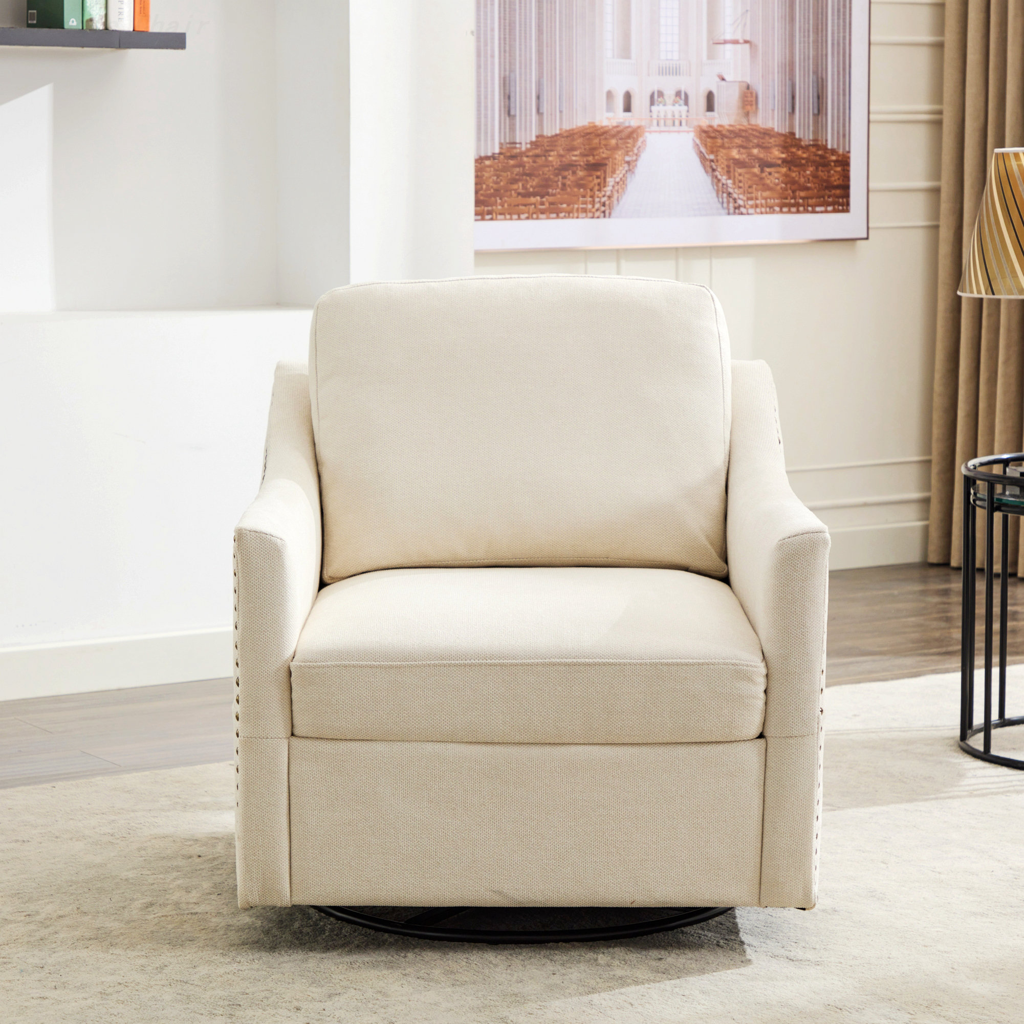 Lark Manor™ Modern Accent Chair, 360 Degree Swivel Rotating Accent ...