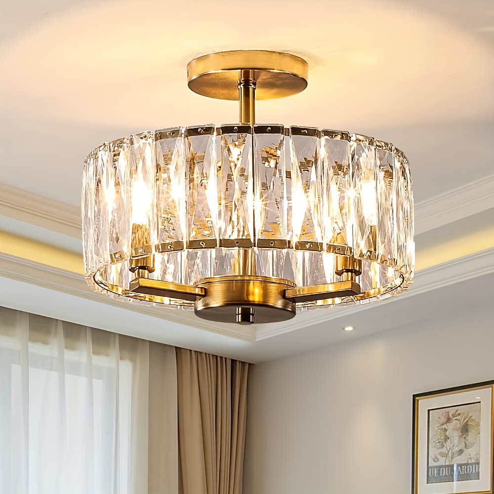 Fairmont Park Modern Crystal Embedded Pendant Light Golden -12.5 Inches ...