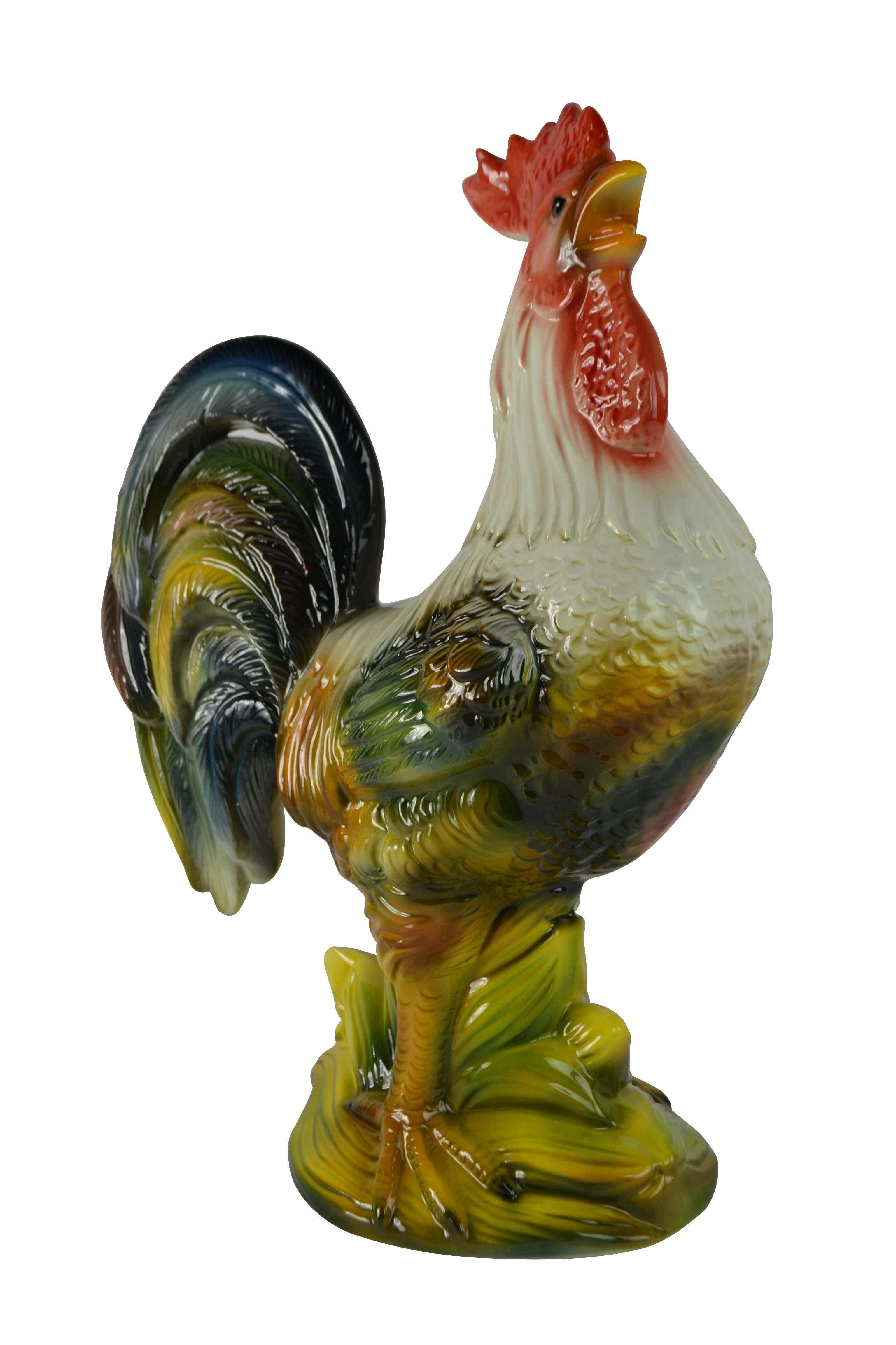Three Star Large Ceramic Statue Figurine Rooster 17” Tall - Wayfair Canada
