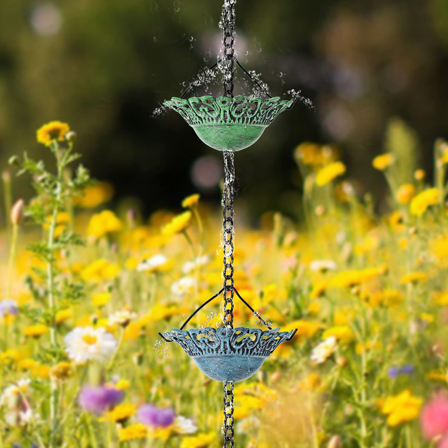 Arlmont & Co. Wind Chime Rain Cup Outdoor Rain Chain - Wayfair Canada