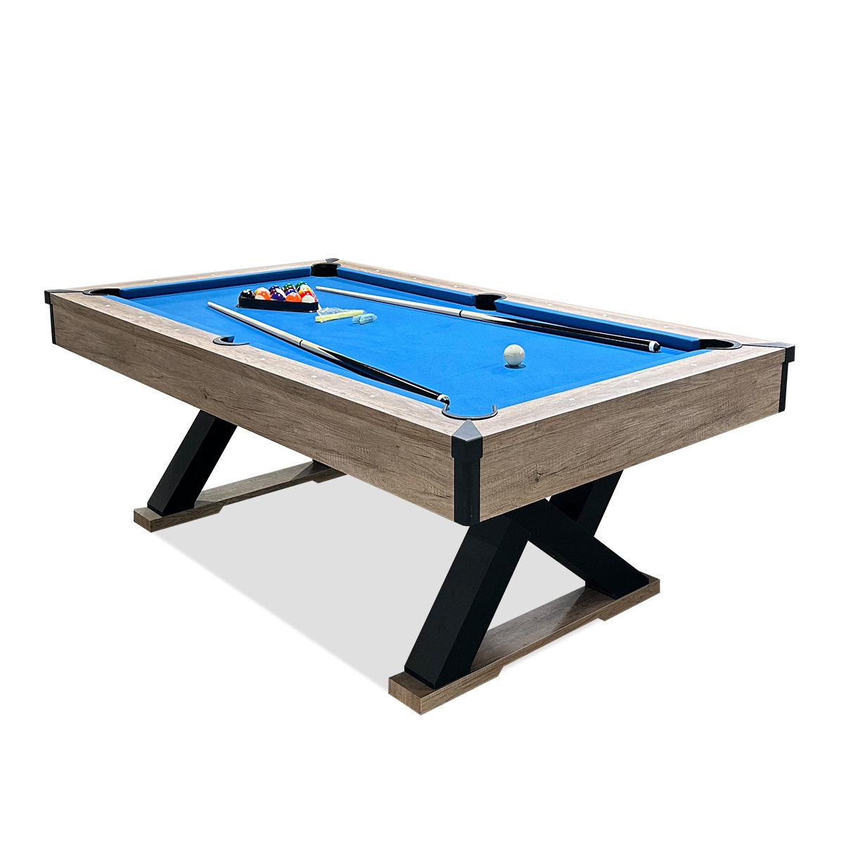 Fashionwu 84" Billiard Table, Portable Pool Table With Sturdy K-shaped ...