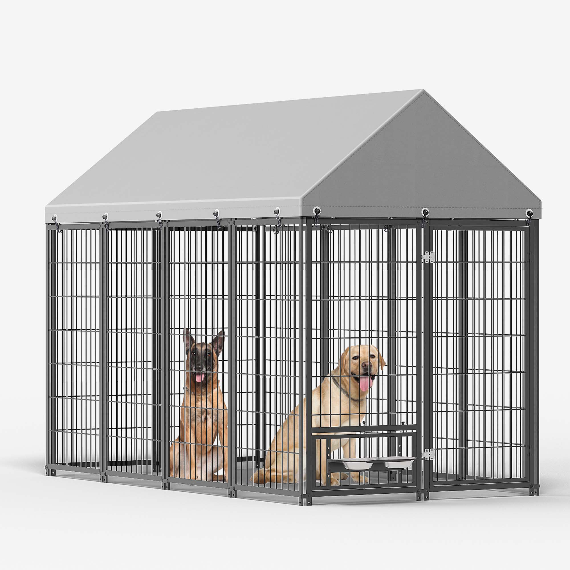 Rongeng Large Dog Kennel Outdoor Pet Pens Dogs Run Enclosure Animal ...