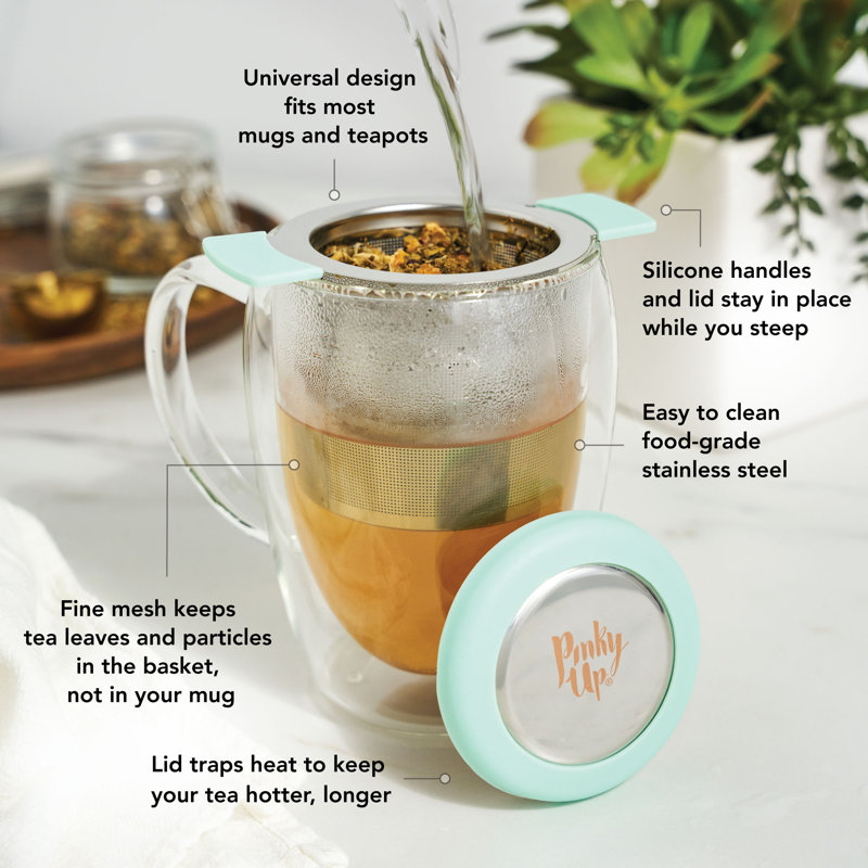 Pinky Up Erin Universal Tea Infuser in Turquoise | Wayfair