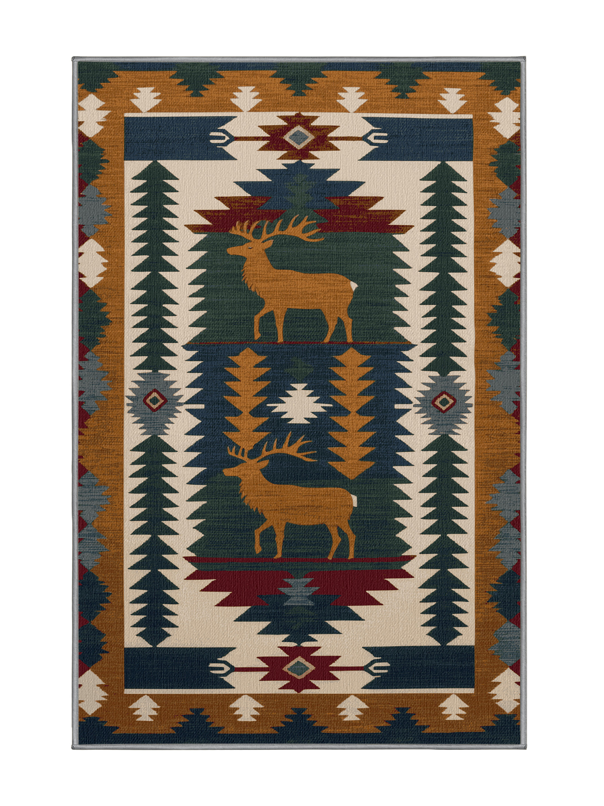 Dakota Fields Washable Elk Southwestern Area Rug | Wayfair