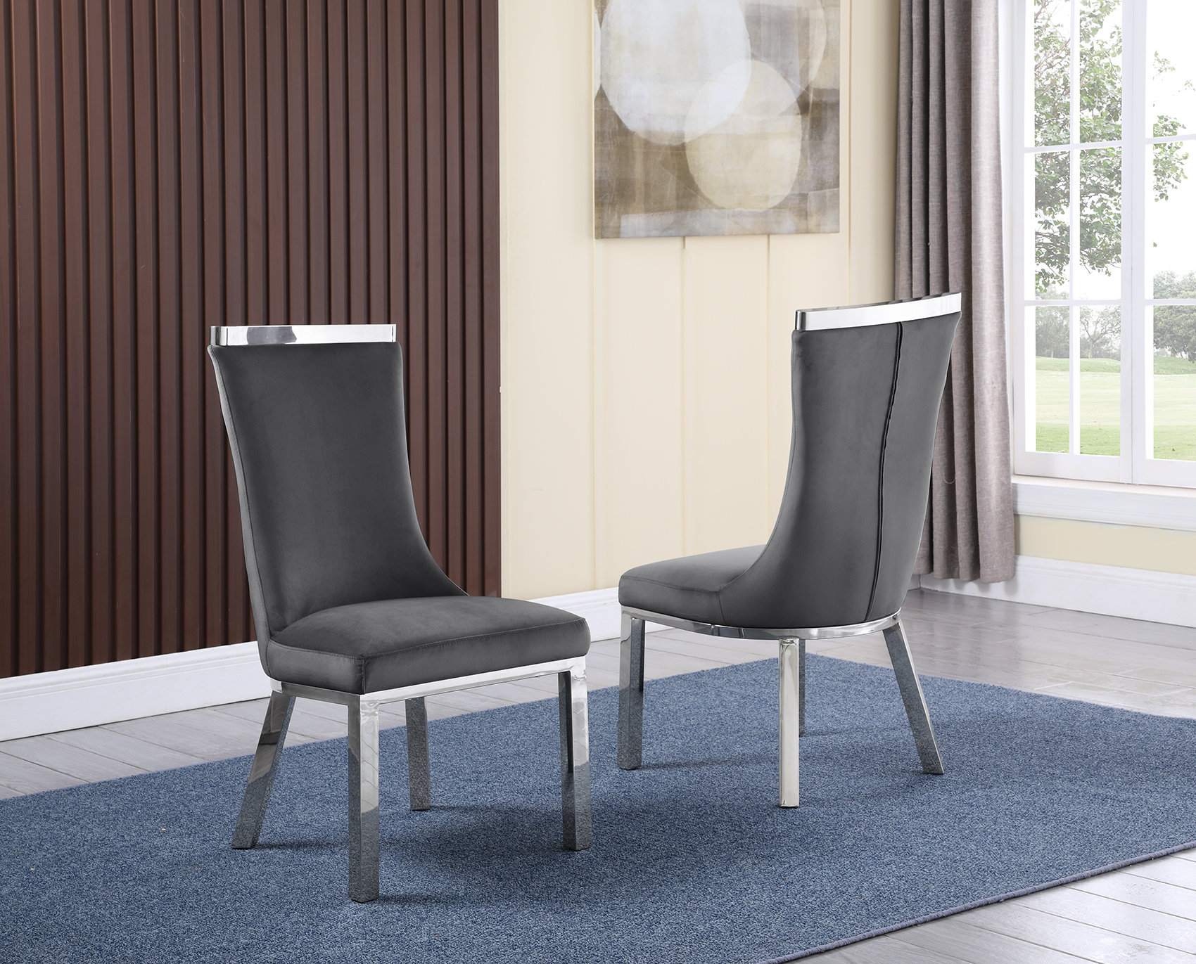 Mercer41 Felizardo Velvet Solid Back Side Chair;Parsons Chair | Wayfair