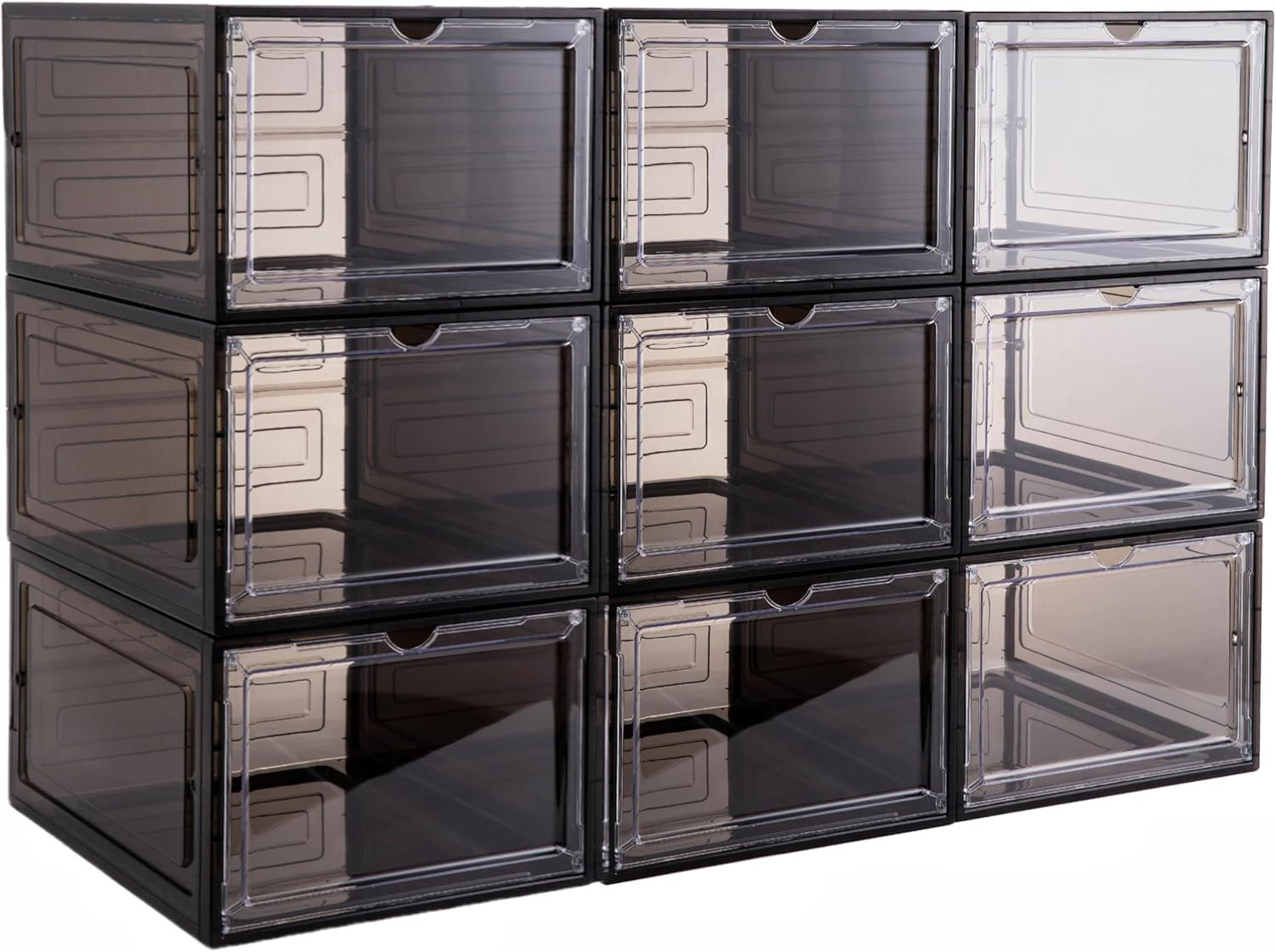 Rebrilliant X-Large Clear Stackable Plastic Shoe Organizer With ...