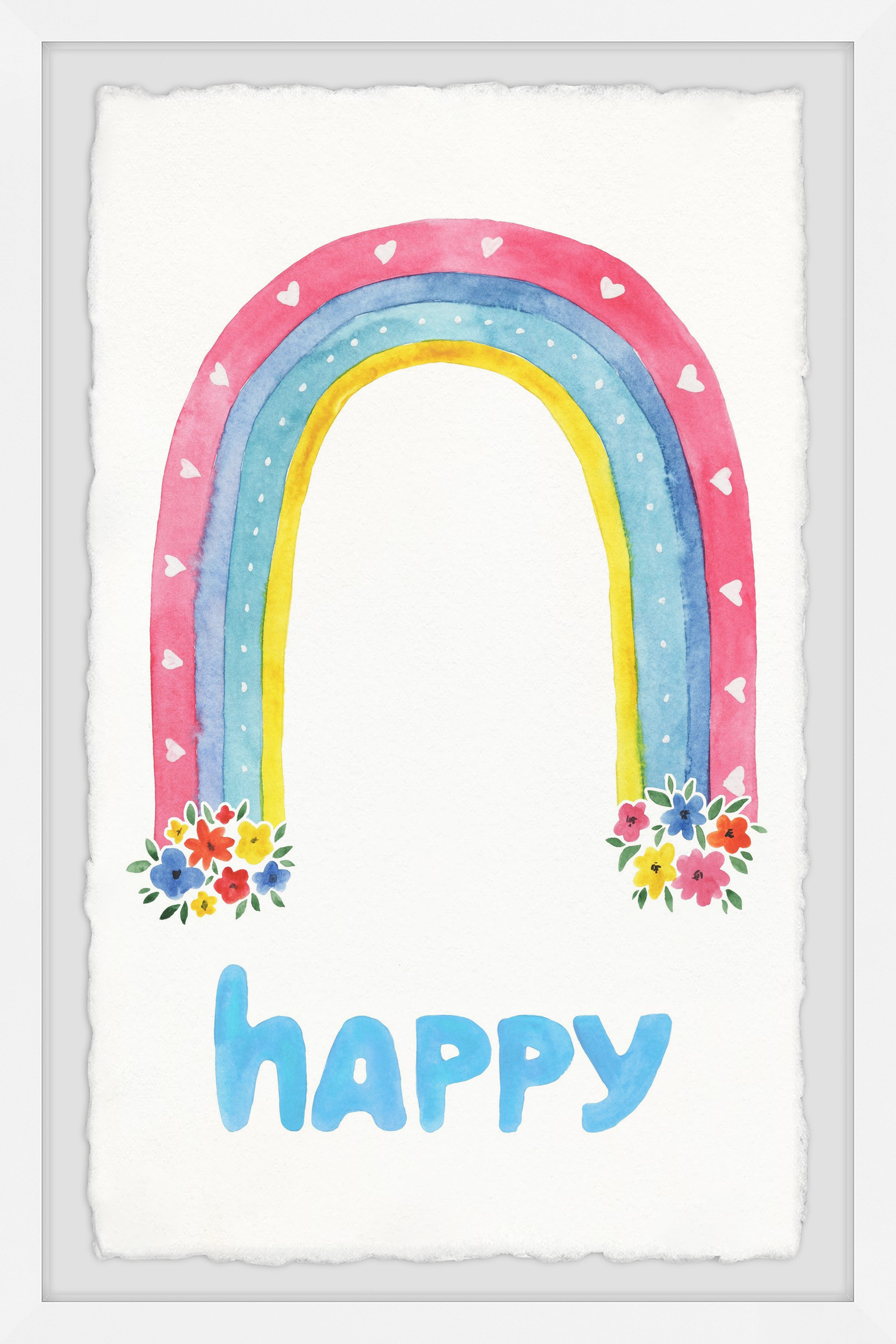 Isabelle & Max™ Gattis Happy Rainbow Framed Print | Wayfair