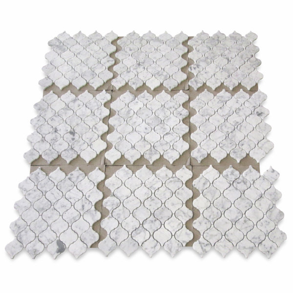 Marble Online 12" x 12" Marble Arabesque Mosaic Wall & Floor Tile | Wayfair