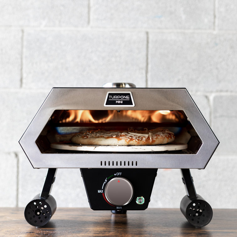 Turpone Mini 12" Rotating Stone Countertop Propane Pizza Oven - Wayfair ...