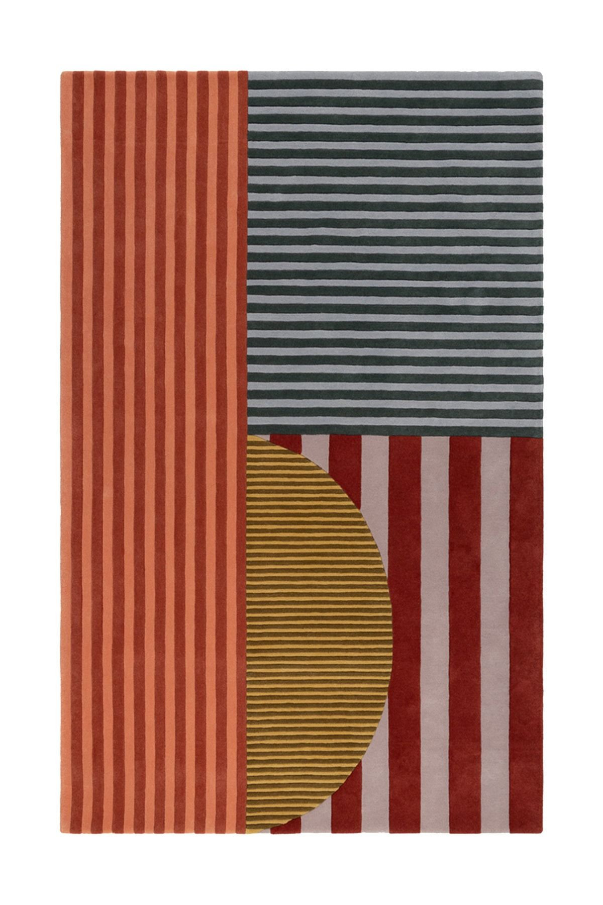 Hokku Designs Mira Geometric European Style Multicolor Woven Base Rug ...