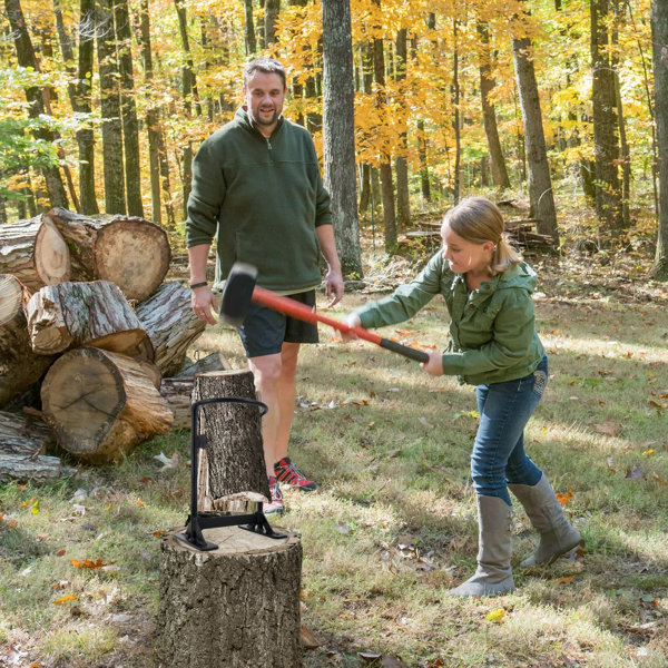 rovogo Steel Indoor And Outdoor Fireplace Tool Log Splitting Machine ...