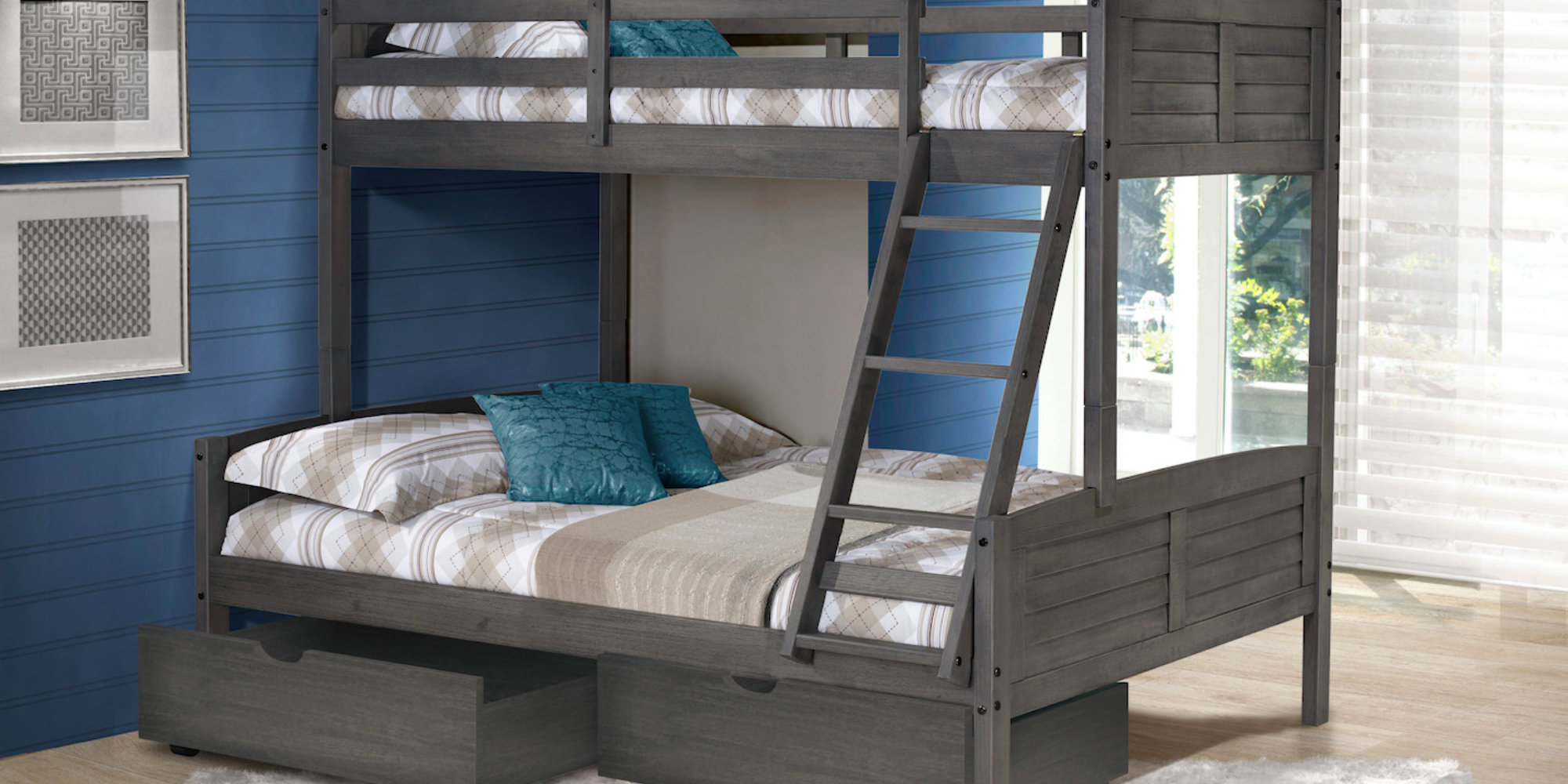 Donco Kids Full House Low Loft in Rustic Sand and Grey & Reviews | Perigold