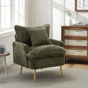 Mercer41 Grian 30.3" Wide Corduroy Armchair - Modern Accent Chair for ...