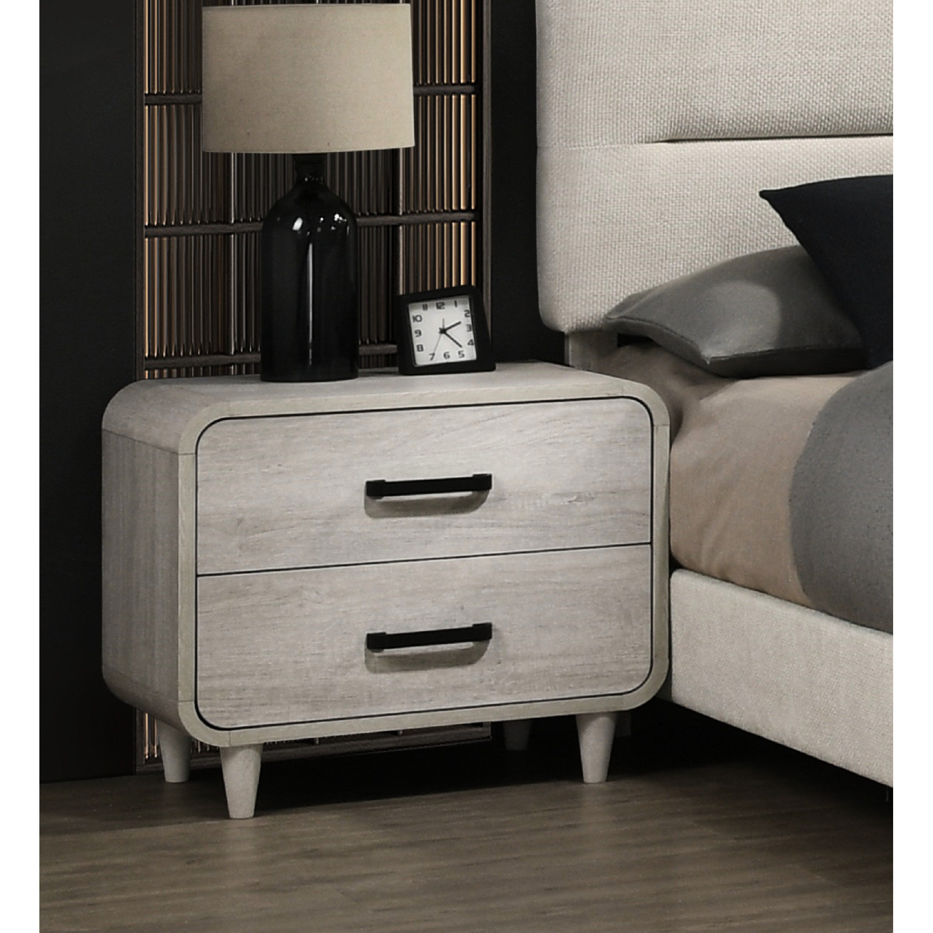 Lark Manor™ Vanesa Antique White Two - Drawer Nightstand With ...