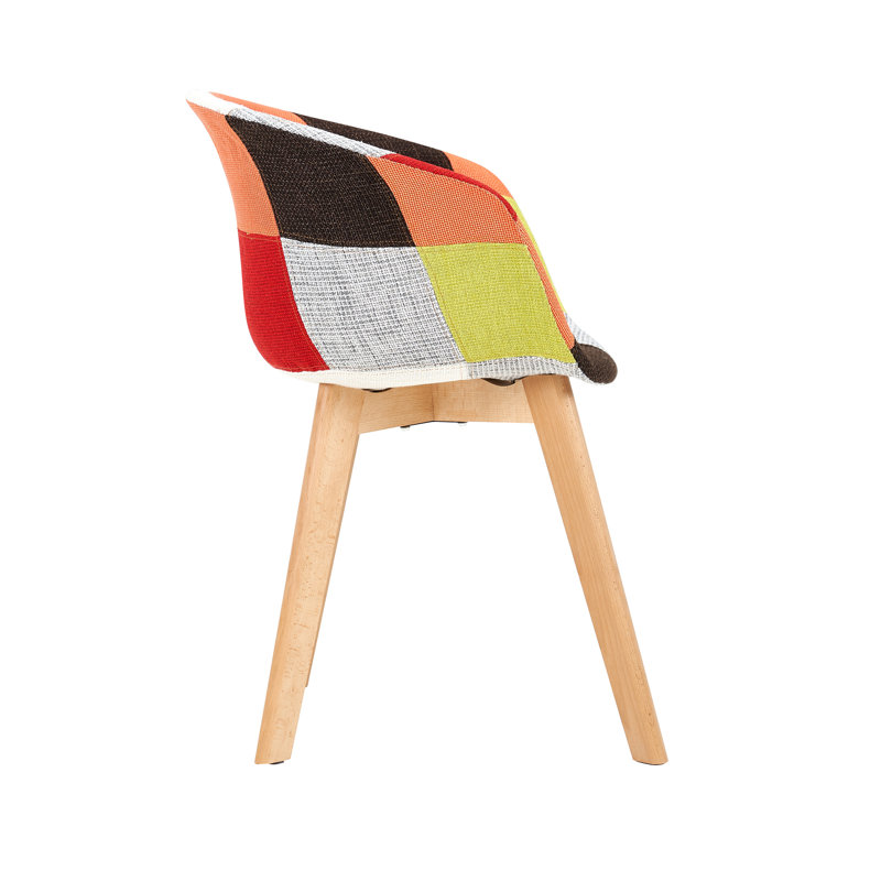 Corrigan Studio® Modern Patchwork Dining Chairs Set Of 2: Stylish High ...