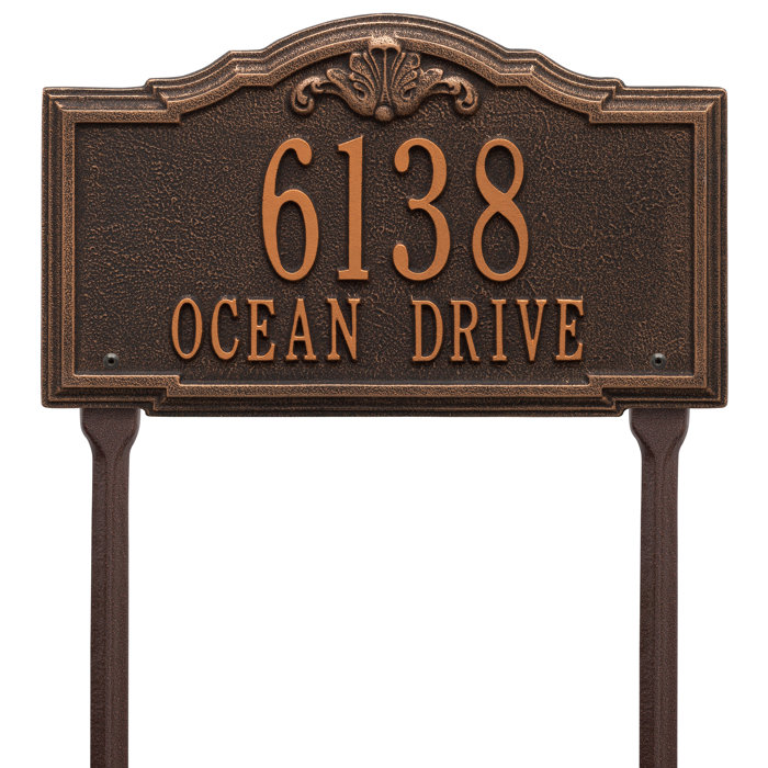 Gatewood Personalized Standard 2-Line Lawn Address Sign & Reviews ...