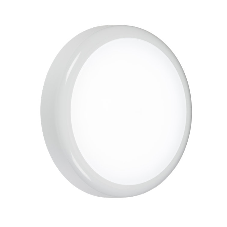 Knightsbridge White 25.6cm H Integrated LED Outdoor Bulkhead Light ...