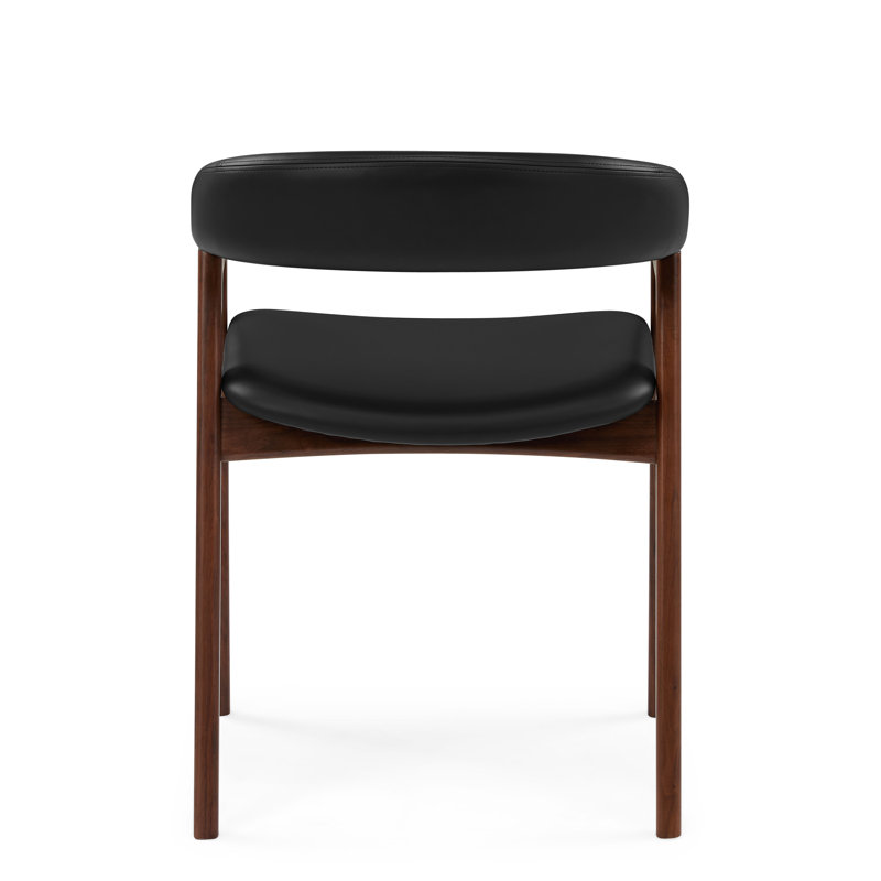 AllModern Mads Genuine Leather Low Back Arm Chair & Reviews | Wayfair