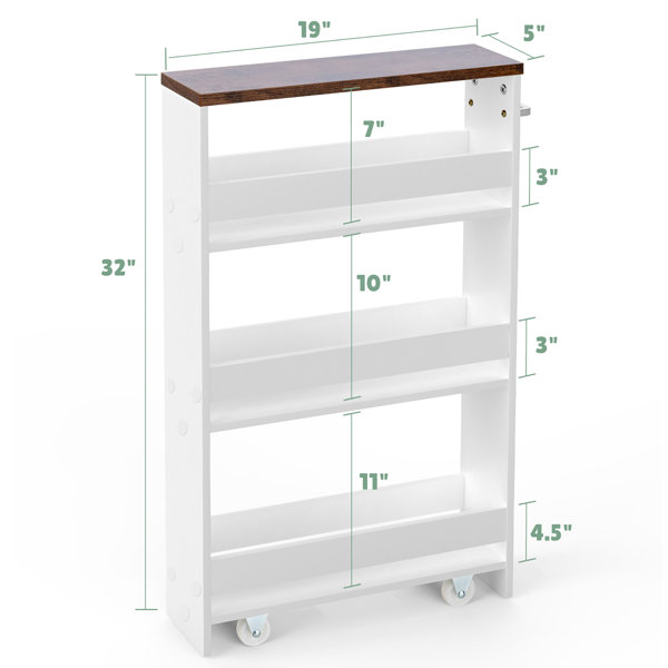 Costway Mobile Slim Utility Cart & Reviews | Wayfair