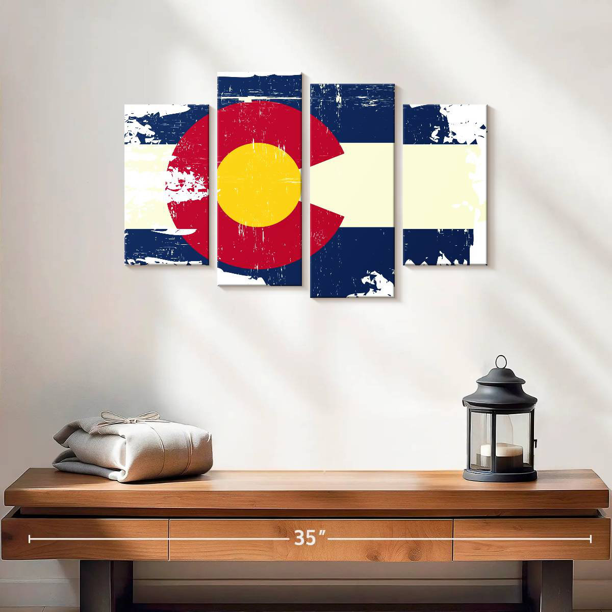 Ebern Designs Borges Scratched Colorado Flag | Wayfair