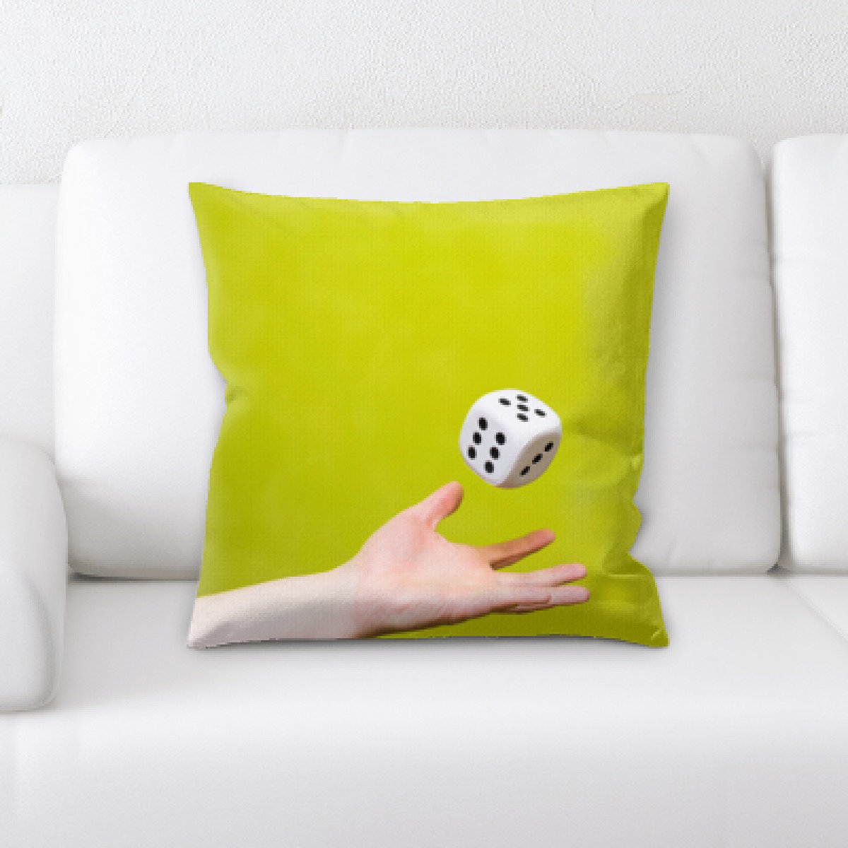 Rug Tycoon Playing with Dice on a Background Throw Pillow | Wayfair