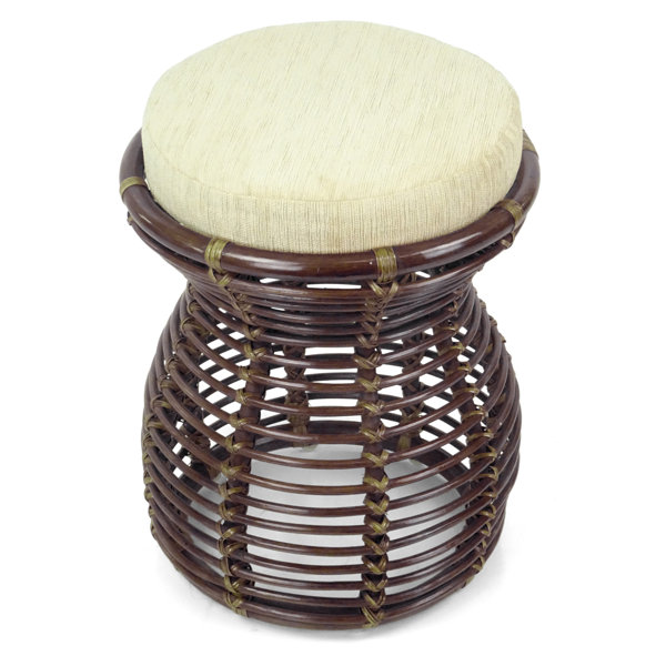 Bayou Breeze Adero Rattan Vanity Stool & Reviews | Wayfair