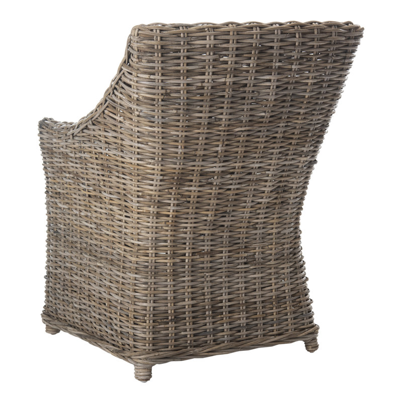 Highland Dunes Willow Cotton Solid Back Arm Chair & Reviews | Wayfair