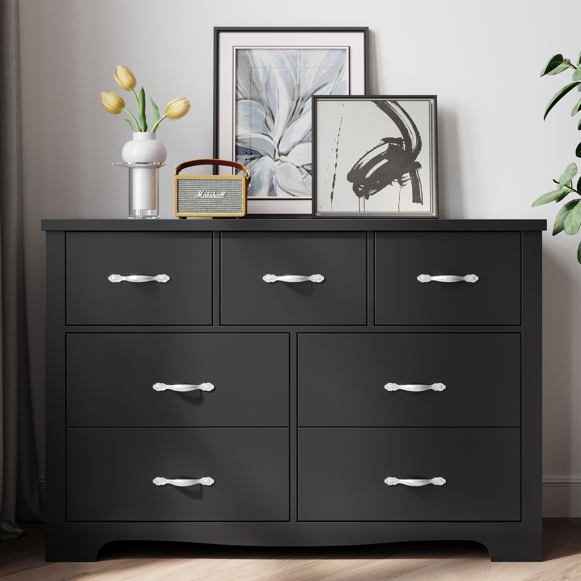 Lark Manor™ Anjuan 7 Drawer 47.2" W Double Dresser & Reviews | Wayfair