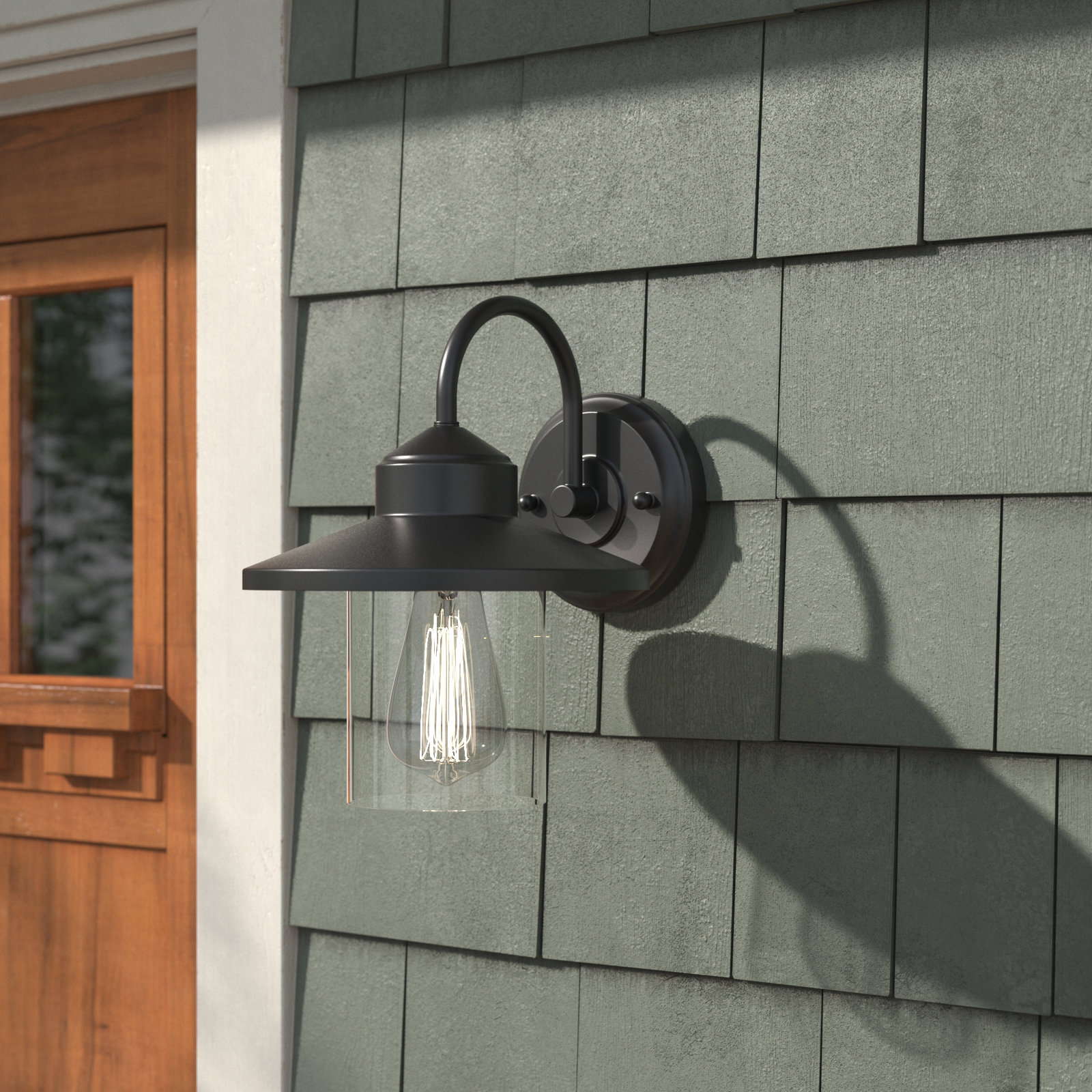 Andover Mills™ Aldrich 1 - Bulb 11" H Outdoor Barn Light & Reviews ...