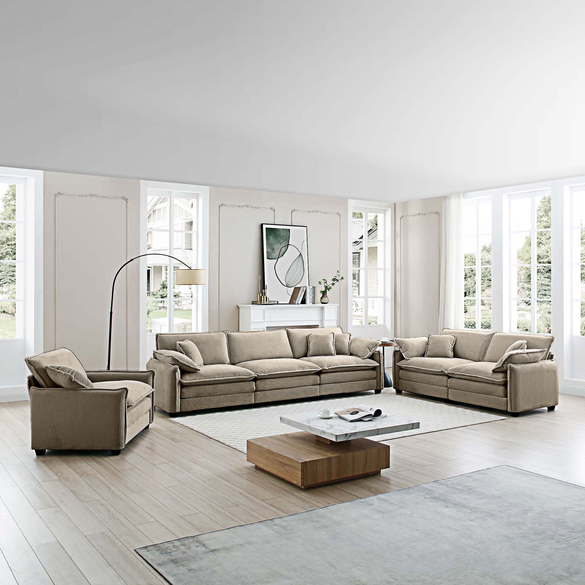 Latitude Run® Modern 3 Piece Sofa Set | Wayfair