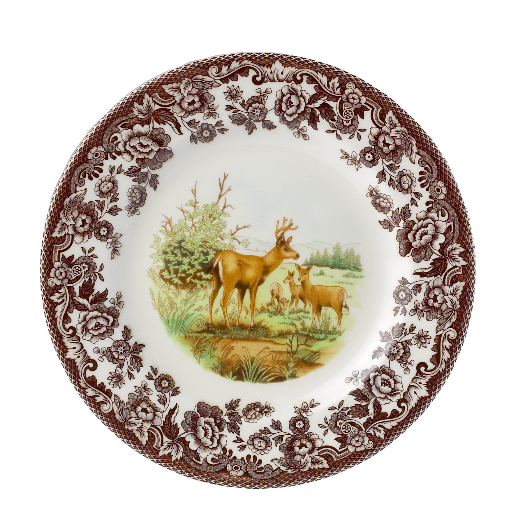 Spode Woodland Am.Wildlife Dinner Plate 10.5" Mule Deer & Reviews | Wayfair
